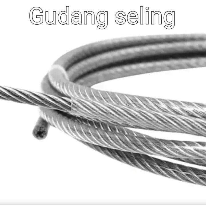 kawat sling baja lapis pvc 6mm / kawat seling baja lapis pvc 6 mm 25 ...