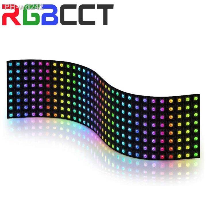 WS2812B RGB Flexible Pixel Led Module Panel 8x8/16x16/8x32 Matrix Screen WS2811 WS2812 IC ...