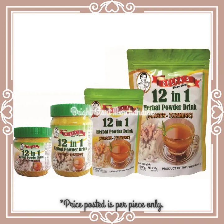 Delfa's 12 in 1 Herbal Powder Instant Turmeric Tea | Lazada PH