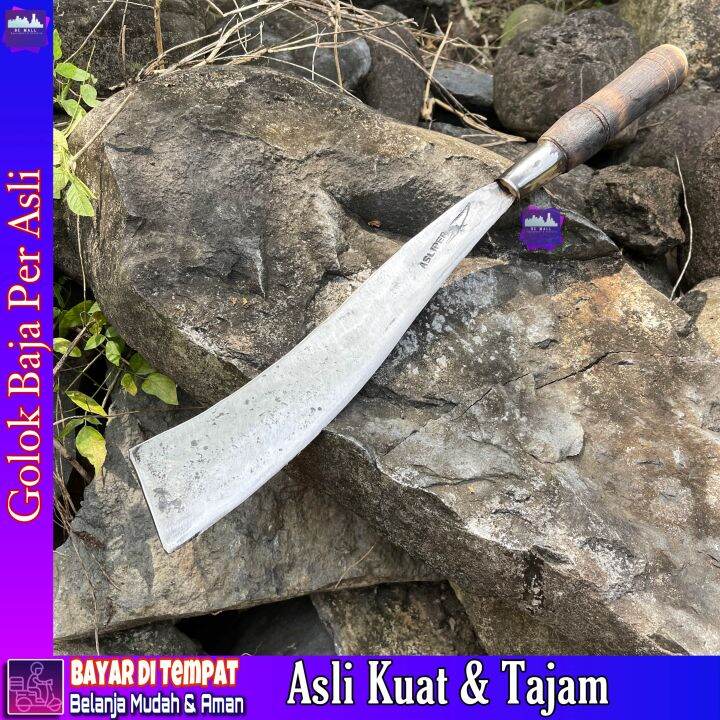 Golok Baja Per Asli Super Tajam Golok Pemotong Kayu Bambu Bendo Jawa ...