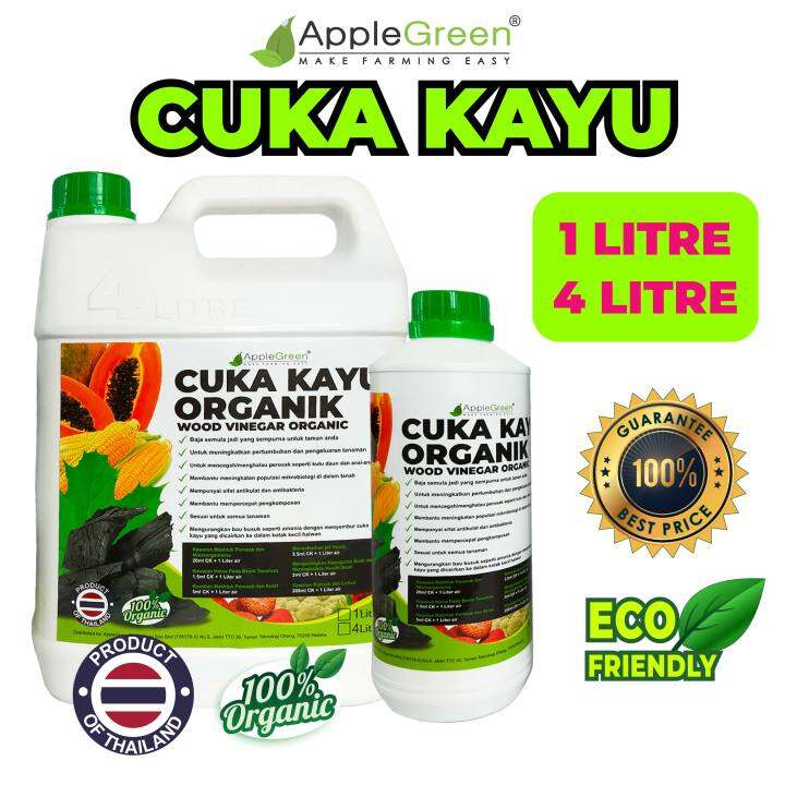 1 LITER 100% ORGANIK CUKA KAYU PURE ORGANIC WOOD VINEGAR Product of ...