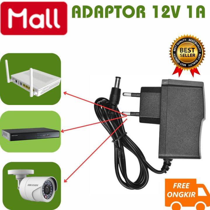 ADAPTOR STB CCTV MODEM ROUTER 12V 1A B POWER SUPPLY ADAPTER 12V 1ampere ...