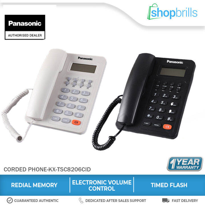 [เตรียมจัดส่ง] Panasonic KX-TSC8206CID โทรศัพท์รุ่นนิยม (Single Line Telephone) ถูกมาก โทรศัพท์ ...