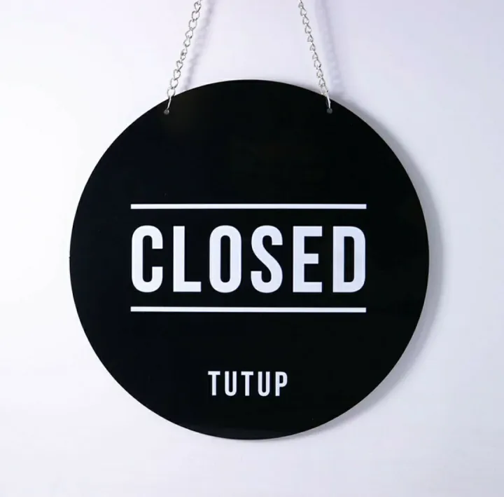 Akrilik Open Close / Signage Open Close (Bulat) | Lazada Indonesia