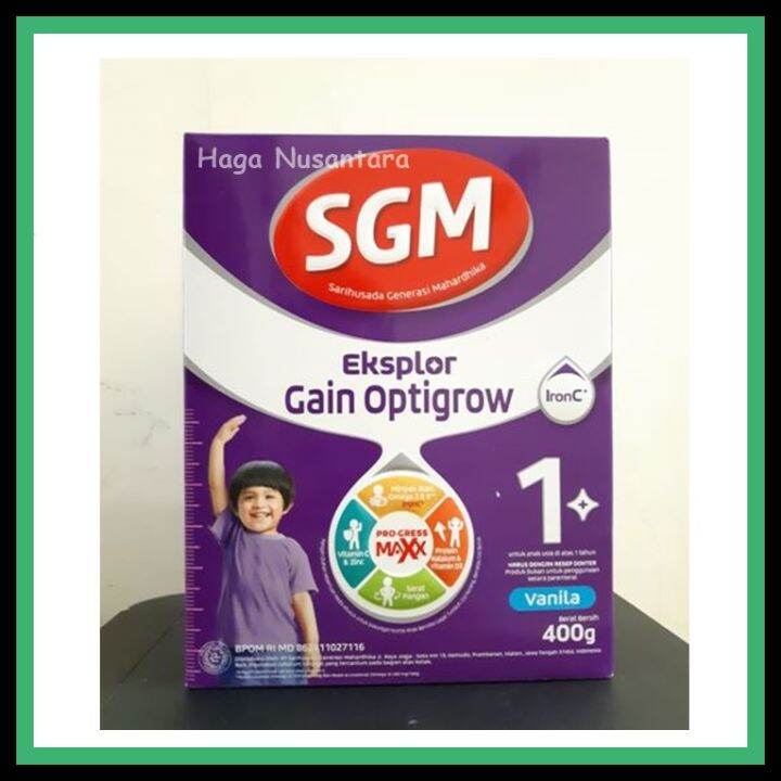 SGM Eksplor Gain Optigrow 1 Plus 1+ Vanila 400g - Formula Lanjutan SGM ...