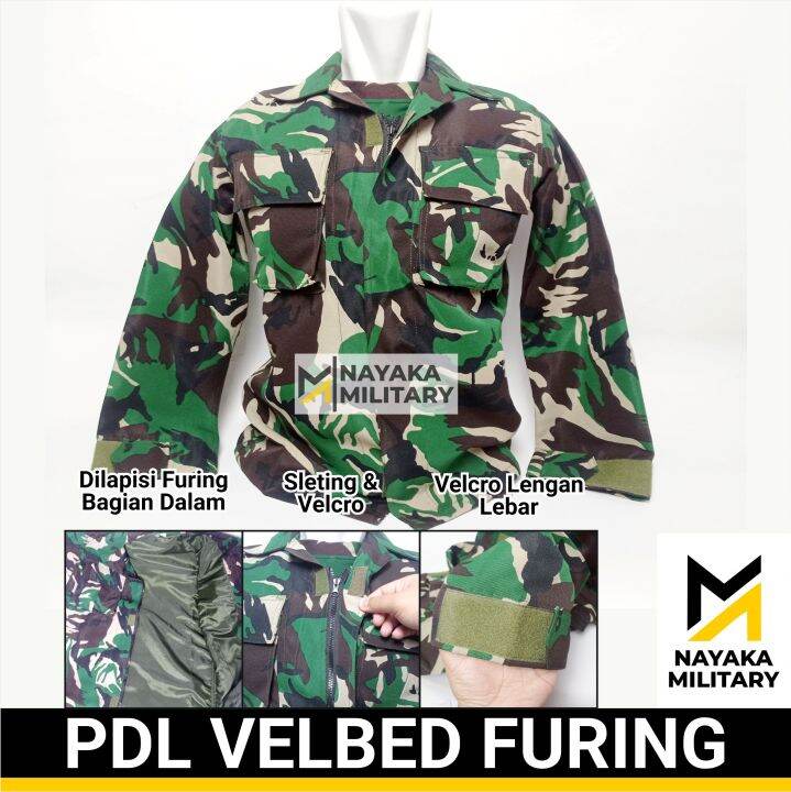 Seragam Velbed Furing Sleting Loreng Malvinas Baju PDL TNI Setelan ...