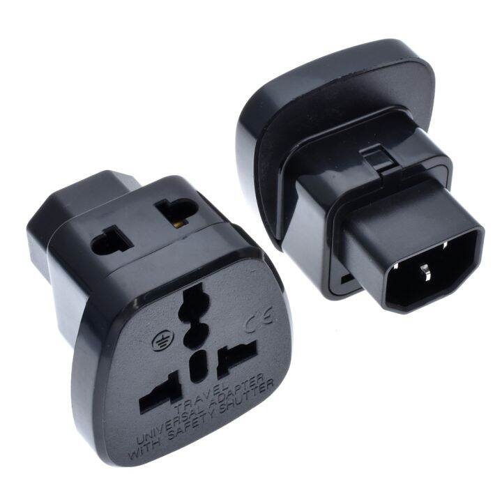 [HOT W] 2pcs/lot IEC 320 C14 Plug to Universal socket 1to2 converter ...