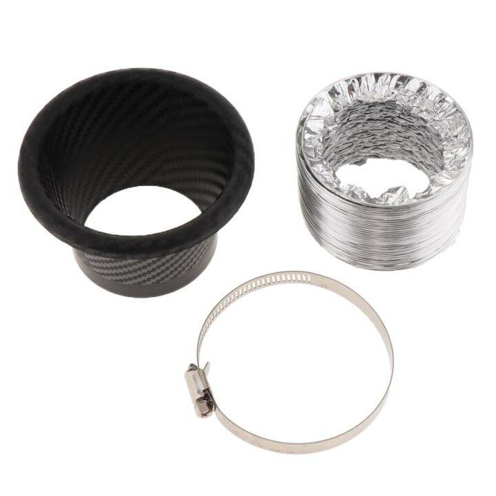 Universal Car Front Bumper Air Intake Pipe Turbine Inlet Funnel Kit ...