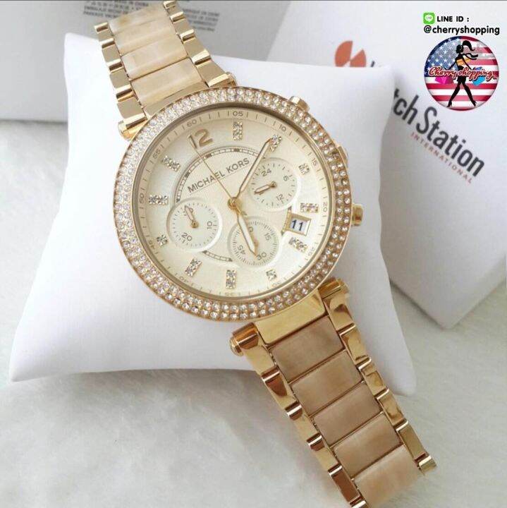 Original Michael Kors MK5632 Women's Parker Analog Display Chronograph ...