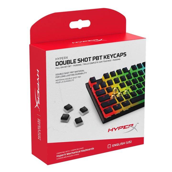 Hyperx Pudding Keycap EN N Layout ปุ่มกด PBT ถ่ายคู่มีคุณสมบัติ GOODGAO ...