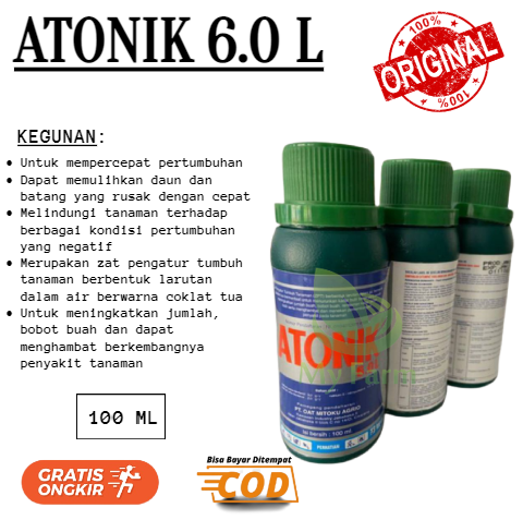 Pupuk Hormon Zpt Atonik 6 0l 100 Ml Zat Pengatur Tumbuh , Obat ...