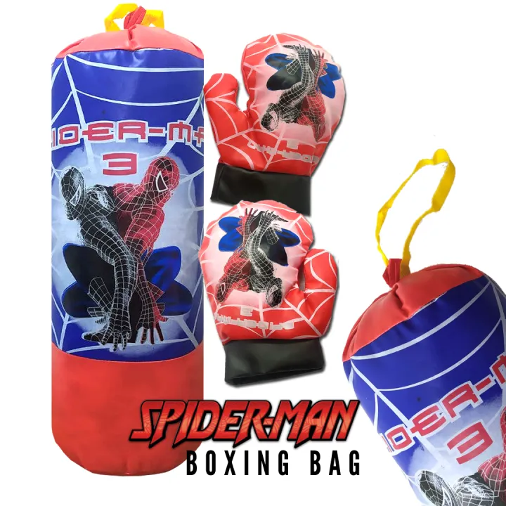 Spiderman Boxing Punching Bag Set For Children/Kids With Boxing Gloves ...
