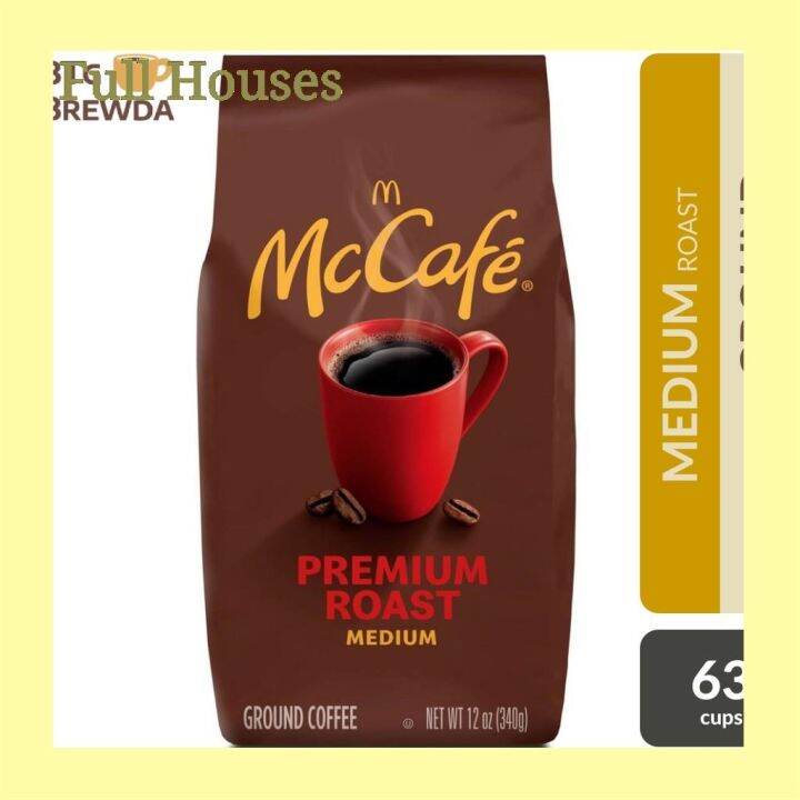 Full Houses McCafe Premium Roast Medium Roast Ground Coffee 12oz / 340g ...