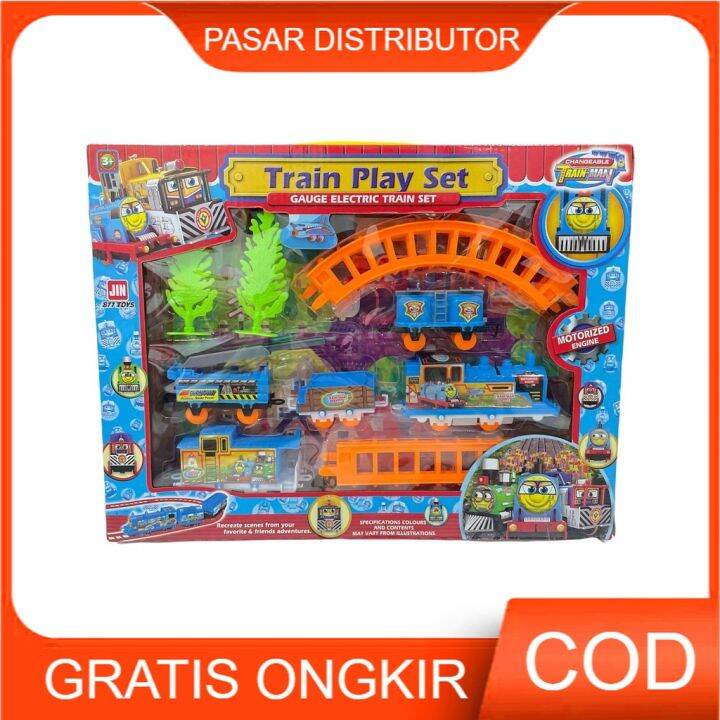 Mainan Anak TRAIN PLAY SET GAUGE ELECTRIC TRAIN SET Kereta Lokomotif ...