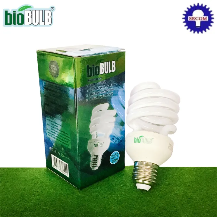 หลอดไฟ BioBULB Tornado 20W Warm White ขั้ว E27 หลอดทอร์นาโด หลอดประหยัด ...