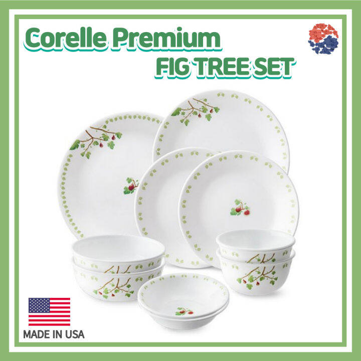 Corelle Premium FIG TREE 10p Set/Corelle USA set/Plate Set/ Dinnerware ...