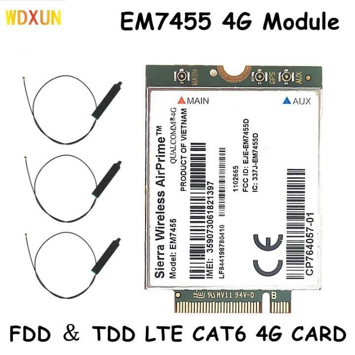 WWAN EM7455 LTE 4G NGFF Module FDD/TDD LTE 4G Cat6 Gobi6000 for Laptop ...
