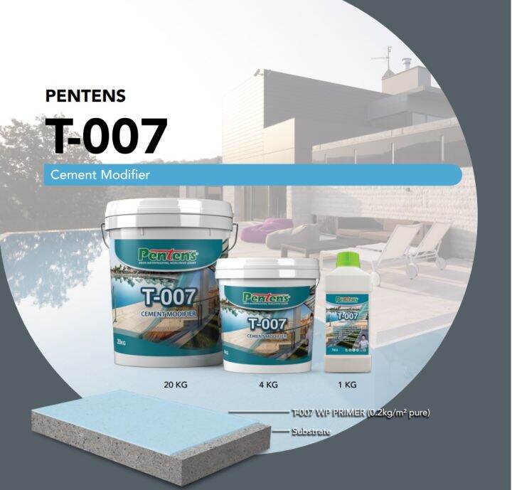 PENTENS T-007 Cement Modifier Waterproofing Primer 1KG - Undercoat ...