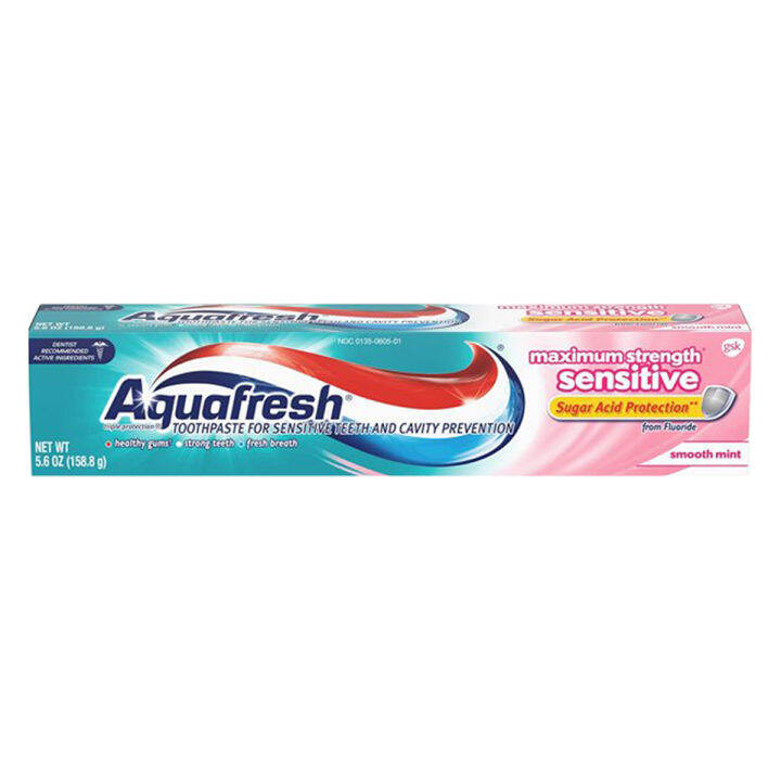 Aquafresh Fluoride Toothpaste for Sensitive Teeth 158.8g | Lazada PH
