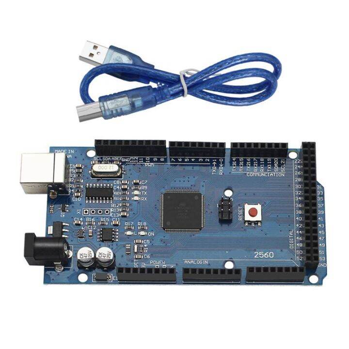 MEGA2560 R3 Development Board 2560 Development Board CH340G Microcontroller with USB Cable for ...