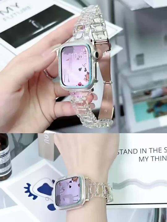 สายนาฬิกาอัจฉริยะที่ใช้งานได้เลเซอร์ใส 7654321 band Glacier wristband ...