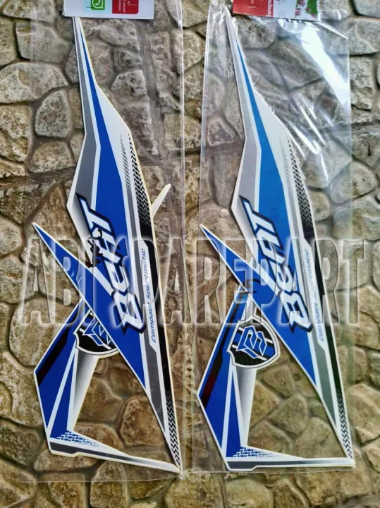 STRIPING HONDA BEAT NEW 2019 WARNA PUTIH CORAK BIRU | Lazada Indonesia