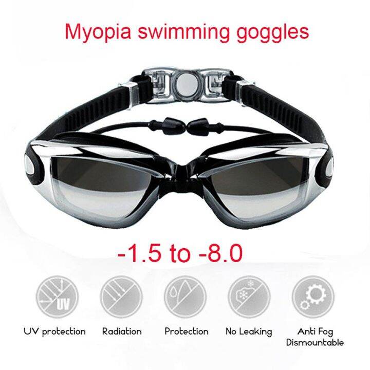 New Corrective Nearsighted Swimming Goggles with Ear Plug connect to ...