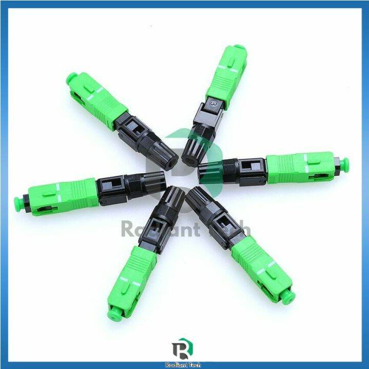10 PCS SC-APC SC Connector Fiber Optic FTTH Fast Connector SC APC Network Fittings | Lazada PH