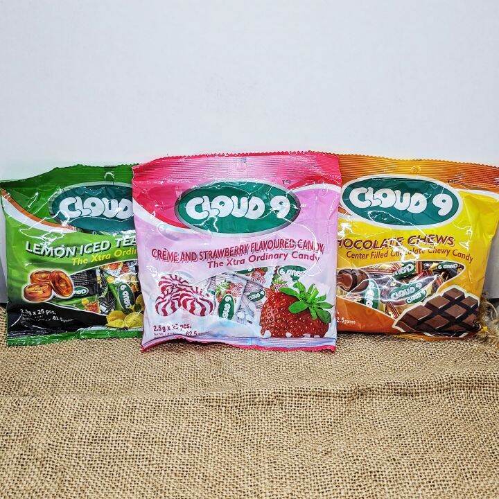 CLOUD 9 Candy (62.5g / Halal) Creme and Strawberry / Lemon Iced Tea ...