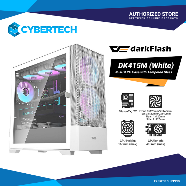 darkFlash DK415M Door Opening of Tempered Glass LUXURY M-ATX Gaming ...