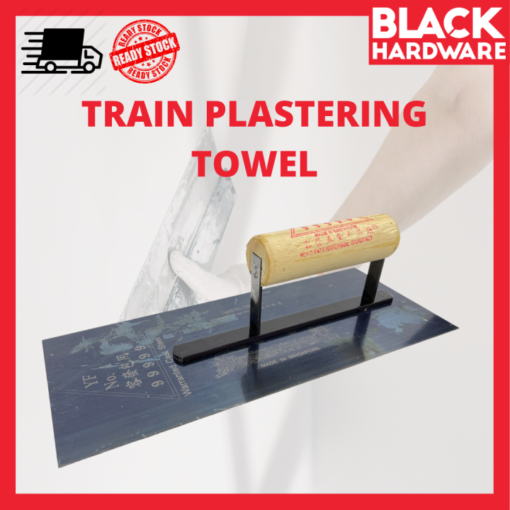 Black Hardware Trowel Wall Cement Tools Wood Handle Flat Plastering ...