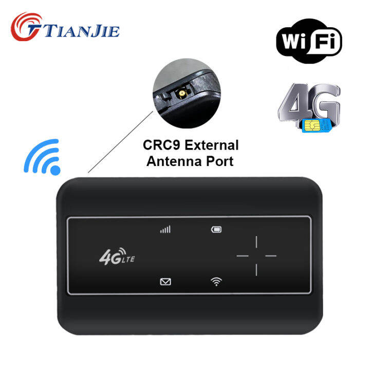 TIANJIE 4G Modem WiFi Portable Pocket External Antenna Port CRC9 Hotspot Router LTE Wireless ...