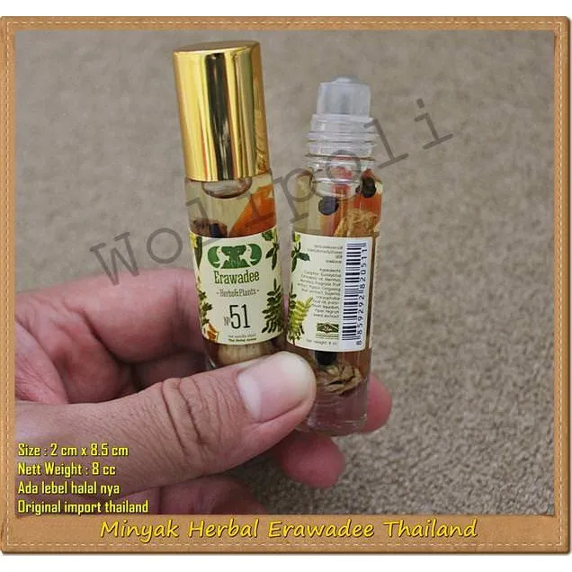 Minyak Yadoom Erawadee HERBAL Alami Khas Kerajaan Thailand ORI 1 BOTOL ...