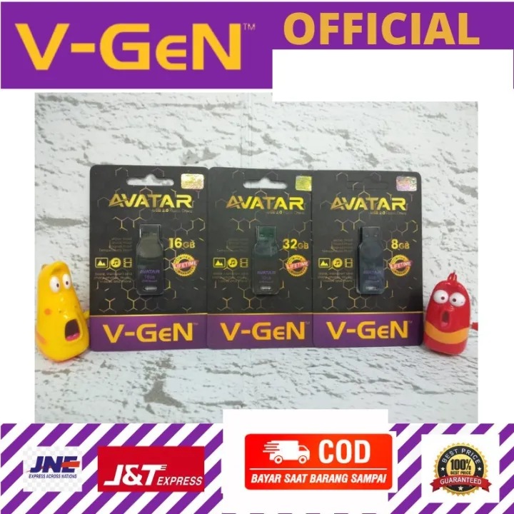 FLASHDISK V-GEN AVATAR 8GB / 16GB / 32GB 2.0 ORIGINAL | Lazada Indonesia