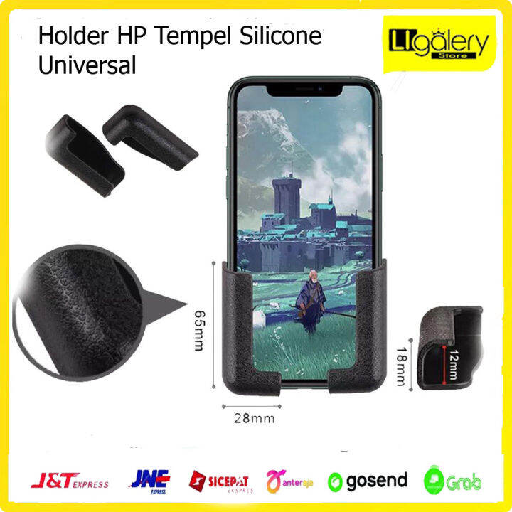 Holder HP Tempel Silicone Universal, Bisa Ditempel di Dinding , Mobil ...
