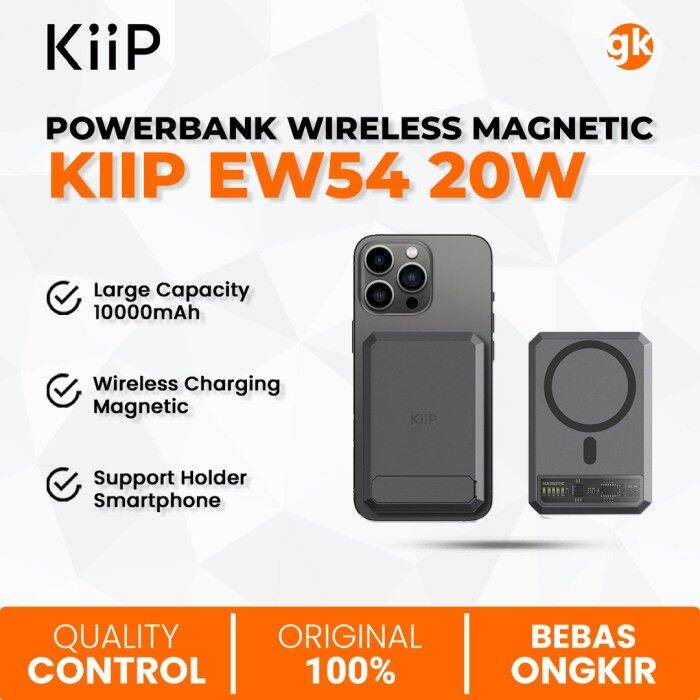 KIIP Powerbank Wireless Magnetic EW54 10000mAh Magsafe 20W Fast Charge ...