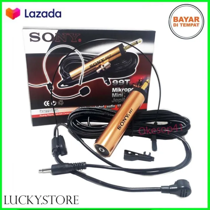 Mic Jepit Baju SONY SN 99T -Microphone Bandol Condensor SN 99T Kabel ...