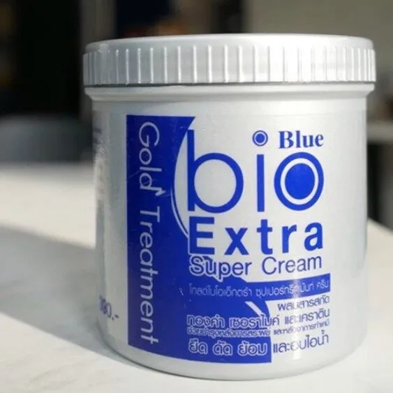 Bio Gold Extra Super Treatment ไบโอ เคราติน สีฟ้า ทรีทเม้นท์หมักผม ...