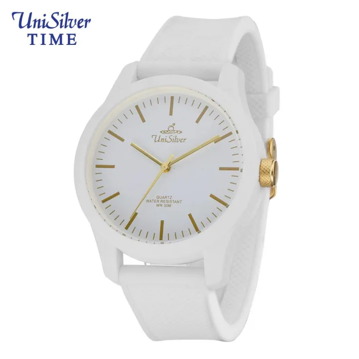 Unisilver TIME Unisex White Analog RUbber Watch KW3347-1008 | Lazada PH