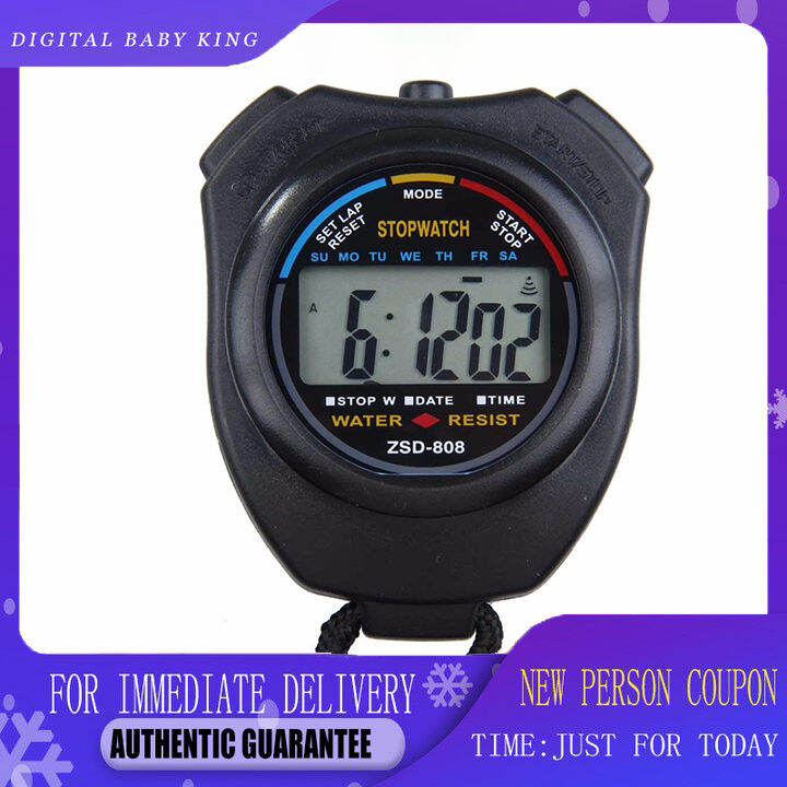 Stopwatch Olahraga Digital Timer Lari Pria Wanita dengan Strap Lebih ...