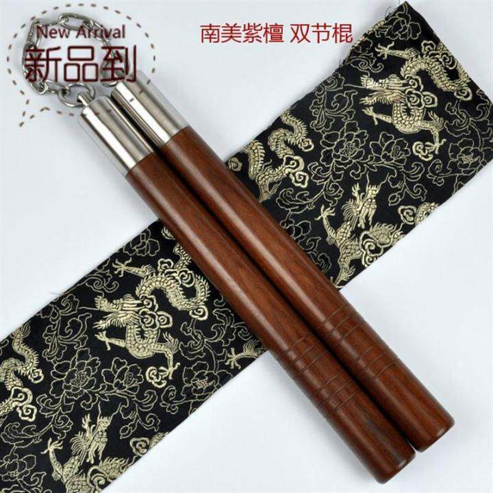 Nunchaku wooden solid wood nunchakus two in one New product One dual ...
