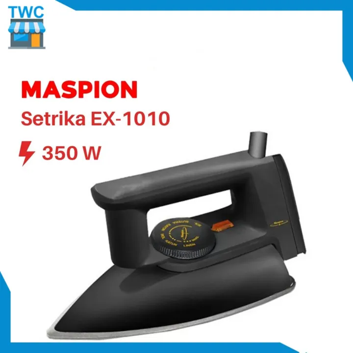 Maspion MSP EX-1010 Setrika / Gosokan Listrik 350 Watt Non-Stick Coating Sole Plate EX 1010 ...
