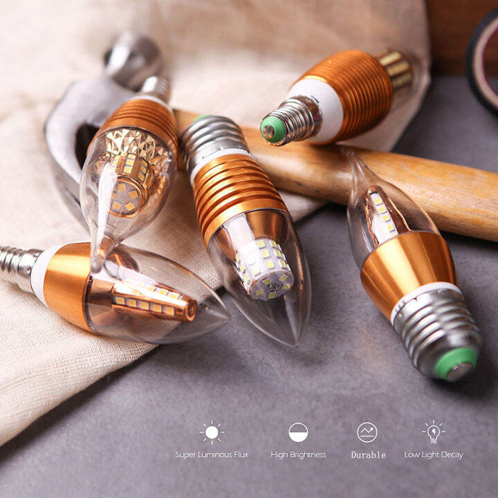 E27 E14โคมระย้าหลอดไฟเทียน Led 5W 7W 9W 12W หลอดไส้วินเทจไส้หลอดไฟ | Lazada.co.th