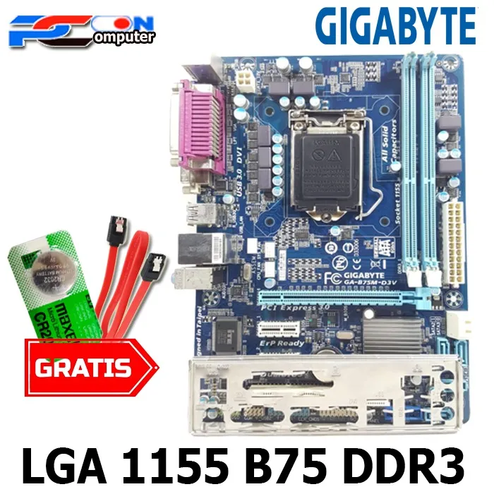 Motherboard Mainboard Mobo B75 Intel LGA 1155 vga onboard ddr3 | Lazada Indonesia