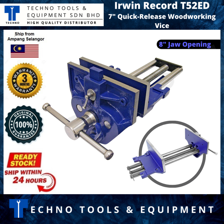 Irwin Record T52ED (7-inch / 175mm) Quick-Release Woodworking Vice | Lazada