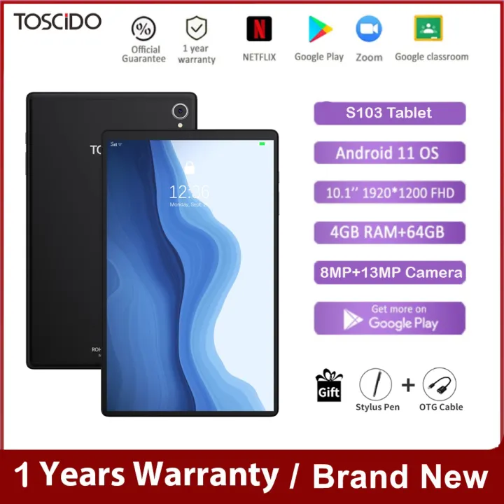 TOSCiDO Tablet 10 inch, Android 11 Tablet, 2023 Tablet Gray, 4GB RAM ...