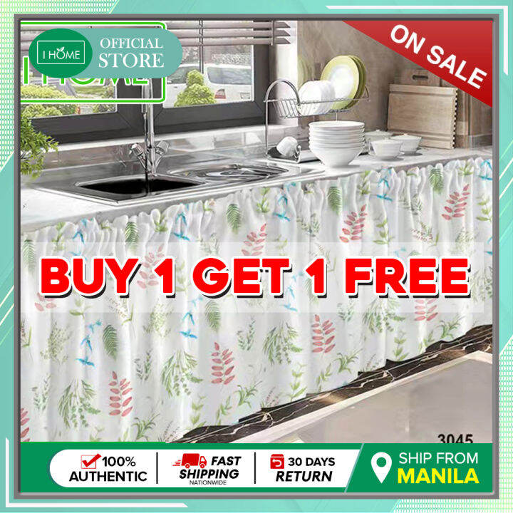 I Home New Buy 1 Take 1 COD 70cm*150cm Curtain Kitchen Short Under Sink ...