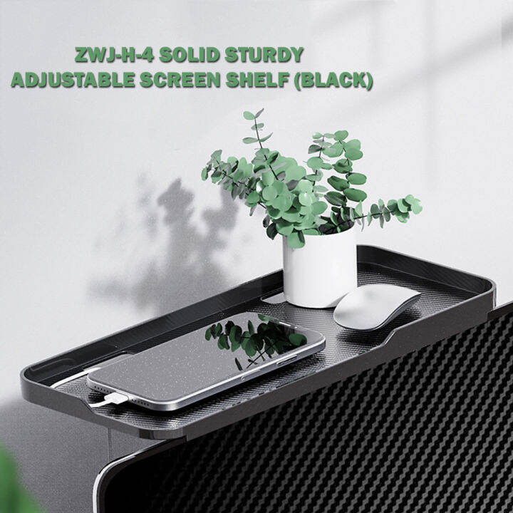 ZWJ-H-4 SOLID STURDY ADJUSTABLE SCREEN SHELF (BLACK) | Lazada PH