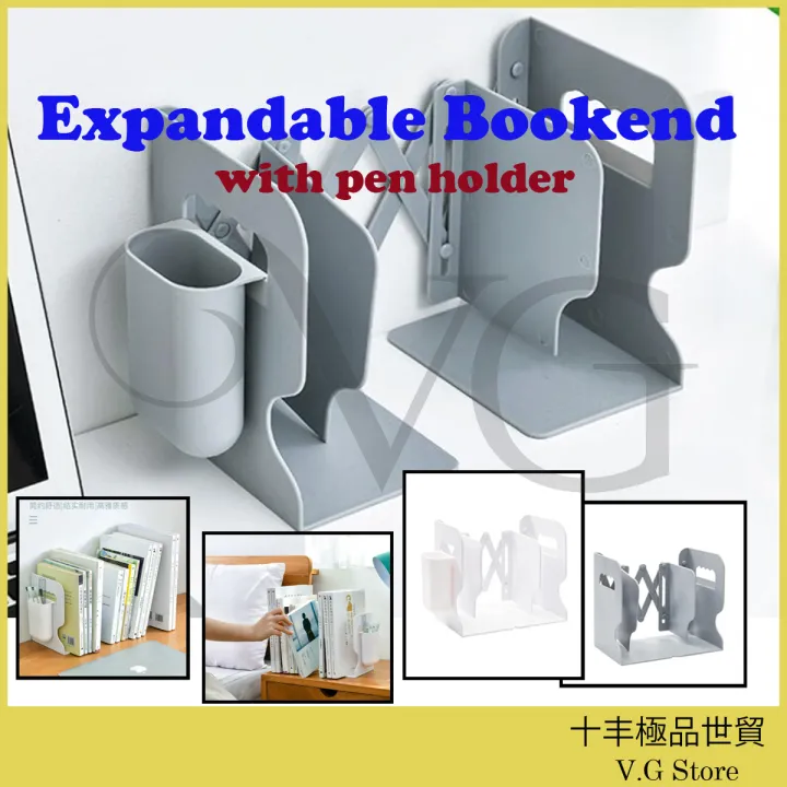 ABS Book Stand Holder Shelf Rack Stationery Adjustable Expandable ...