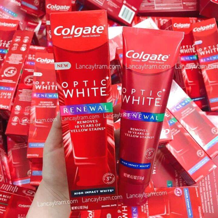 Kem đánh răng siêu trắng Colgate Optic White Renewal 116g | Lazada.vn